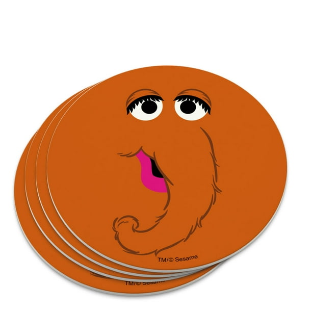 Sesame Street Snuffleupagus Face Novelty Coaster Set - Walmart.com ...