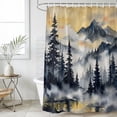 72x78 Inch Shower Curtain Mist Forest Bathroom Decor, Waterproof Fabric ...