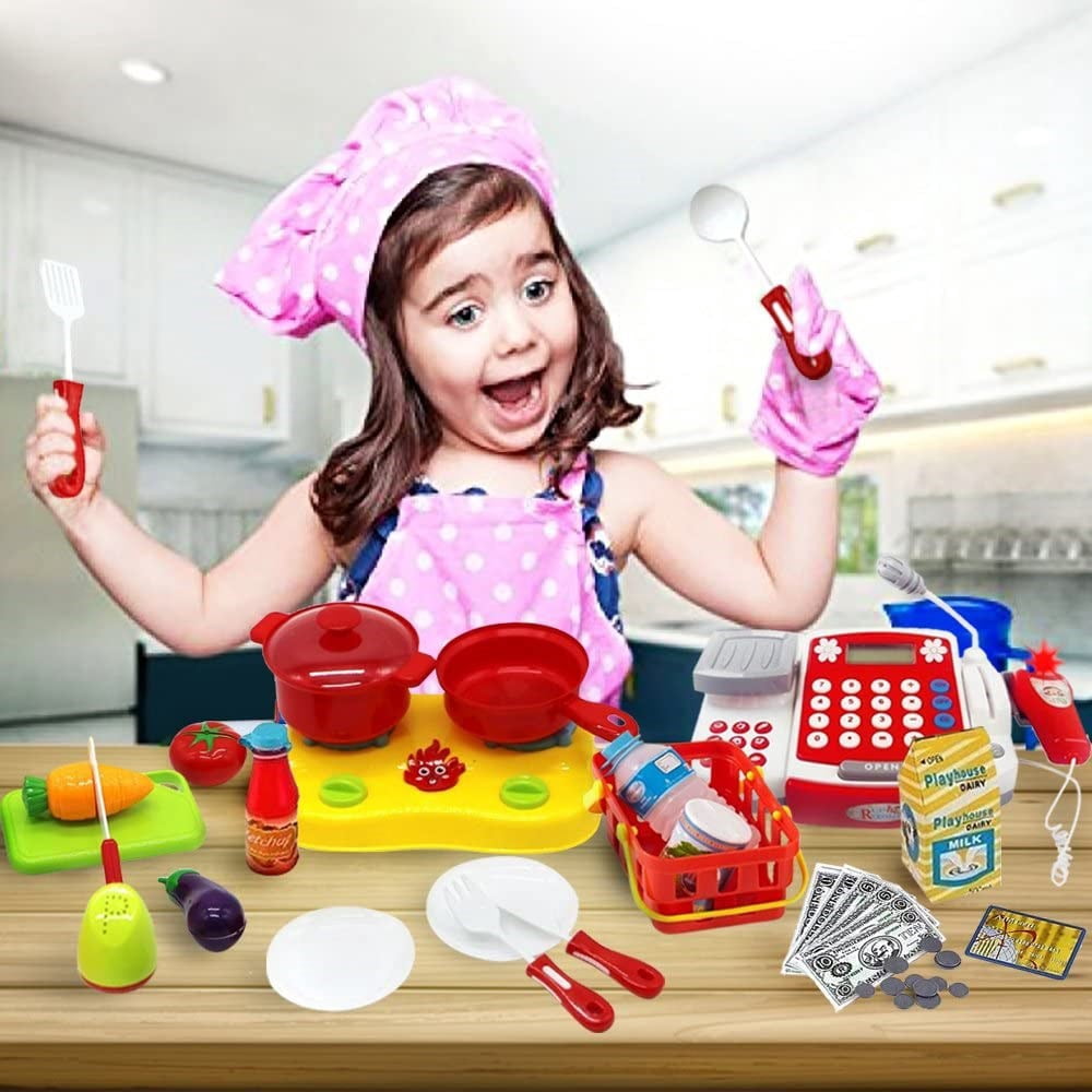 Buy Toy Cash Register with Scanner - Microphone - Calculator - Mini ...