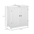 Bathroom Vanity White, Under Sink Cabinet with Adjustable Shelf, U ...