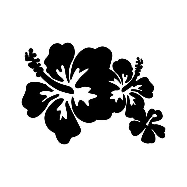 Hibiscus Flowers Sticker Decal Die Cut Self Adhesive Vinyl