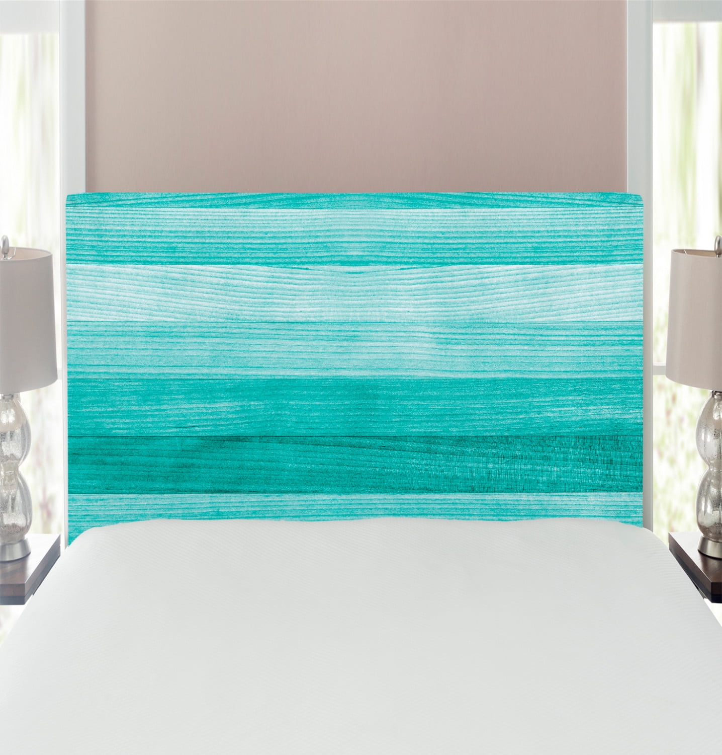 Teal Headboard, Painted Wood Board Horizontal Lines Birthdays Easter ...