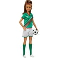 Barbie Soccer Fashion Doll Dressed in Cleats, Colorful #16 Uniform ...