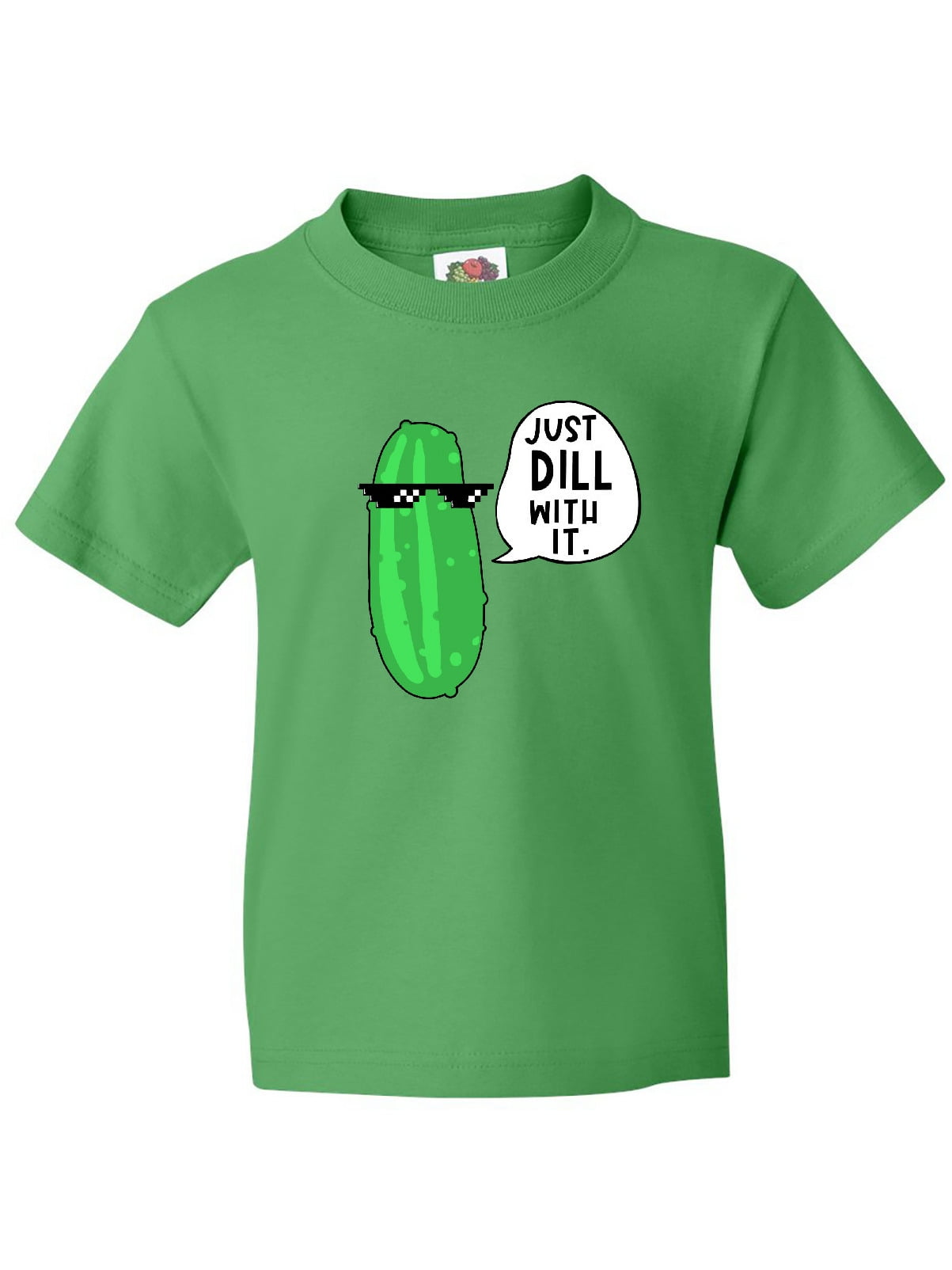 Inktastic Just Dill with It Chill Dill Pickle in Sunglasses Youth T ...