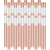 100 PCS Fiberglass Driveway Poles Snow Stakes with Reflective Tape ...