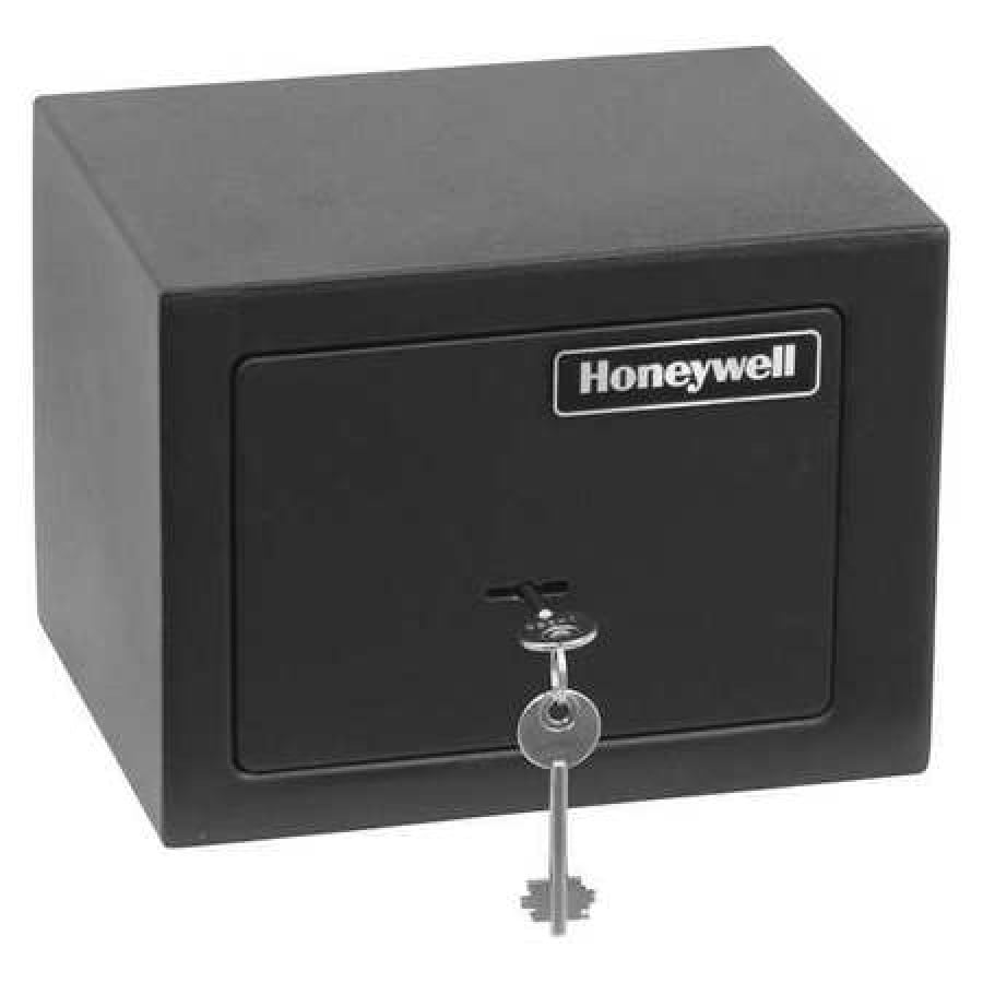 Honeywell 0.18 cu. ft. Small Steel Security Safe with Key Lock, 5002 ...