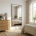 55"x30" Black Landscape Bathroom Mirror for Double Vanity, Shatterproof ...
