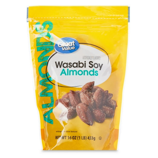 Great Value Wasabi Soy Almonds, 16 oz - Walmart.com