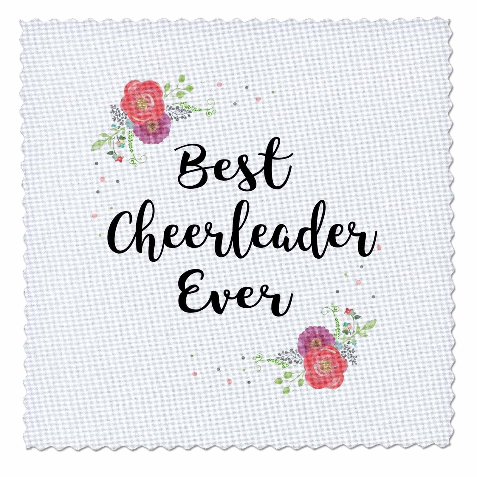 Floral Best Cheerleader Ever watercolor pink flowers Cheerleading gift ...
