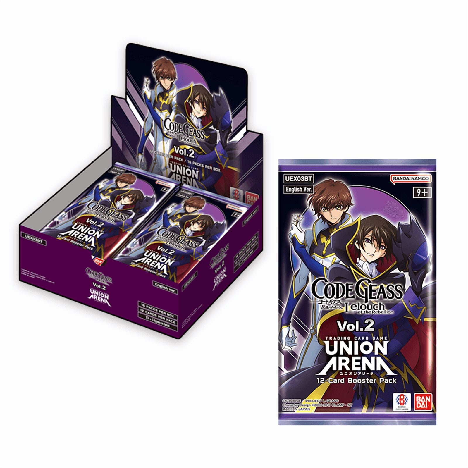 Union Arena Card Game: Booster Box Code Geass Lelouch of the Rebellion ...