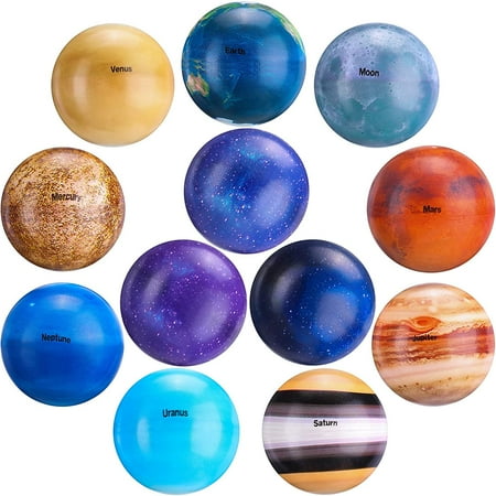 12 Pieces Solar System Stress Balls Galaxy Planet Stress Balls Outer ...