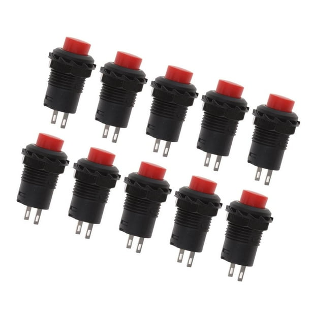 10 Pieces 125V 3A Momentary Trip Push Button Switch Electromagnetic ...