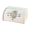 Bread Box Bin with Roll Lid Farmhouse for Baked Goods Countertop ...