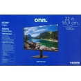 onn. 22" FHD 1080p 60hz Monitor with HDMI Cable, Black, VESA-Compatible ...