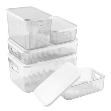 Life Story 25 Liter 6.6 Gallon Durable Plastic Storage Tote, Blue (12 ...