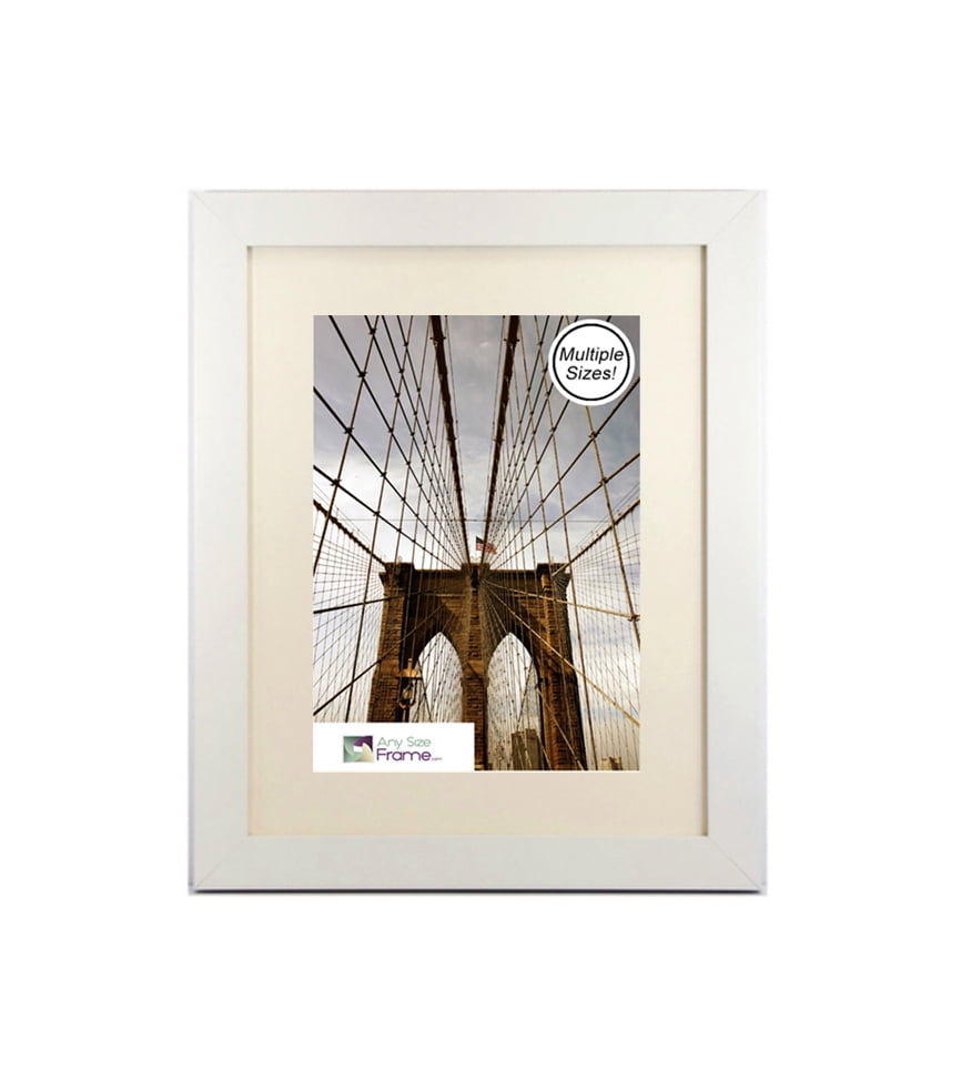 AnySizeFrame Wide Satin White Pictureframe - Walmart.com