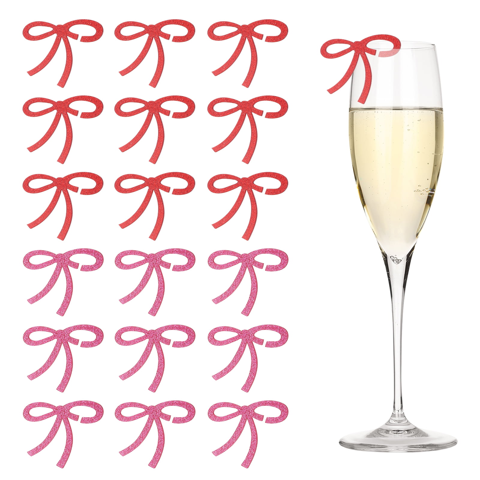 Click here for Uxcell 50 Pcs Bows Drink Tags  Acrylic Wine Glass... prices
