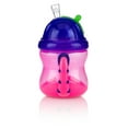Nuby Flip N Sip Straw Sippy Cup, Green/Pink, 8 fl oz, 2 Count - Walmart.com