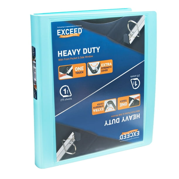 Exceed 3-Ring Heavy Duty Binder, 1” Uk Baby Jade, Slant Ring - Walmart.com