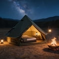 Bell Tent with Stove Jack, Spacious 9.8/13.1/16.4ft Family Glamping ...