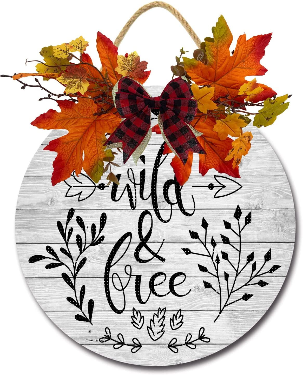 Eveokoki 11" Rustic Solid Wild And Free Wood Signs,Wall Art Sign Plaque ...