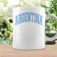Argentina Arched Style Text White With Light Blue Print Coffee Mugs ...