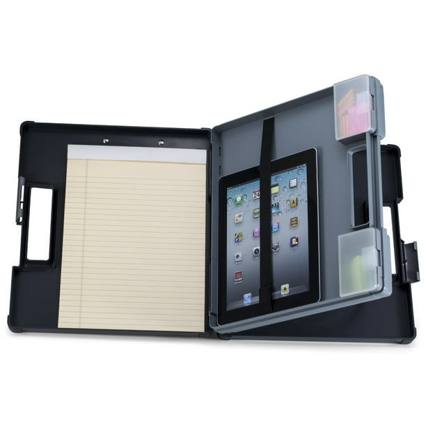 Officemate OIC Dual Sided Clipboard Storage Box, Plastic, Charcoal ...