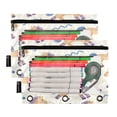 2 Pcs 3 Ring Binder Pouches, Foldable File Folders with Clear PVC ...