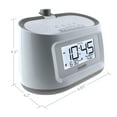 SHARP Projection Dual Alarm Clock with 8 Soothing Sleep Sounds, Easy to ...