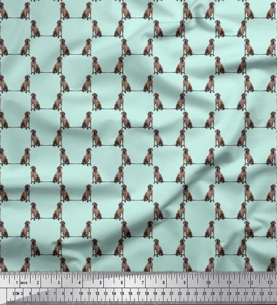 Soimoi Satin Silk Fabric Cane Corso Dog Print Fabric by Yard 42 Inch ...