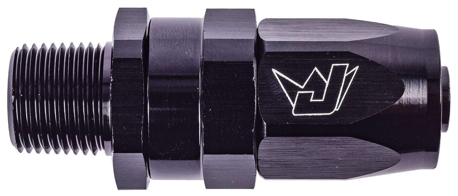 JEGS 101382 AN to NPT Straight Max Flow Swivel Hose End Fitting 3/8 in ...