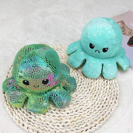 The Moody Reversible Octopus Plushie | mini cute double-sided flip ...