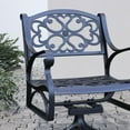 Homestyles Sanibel Aluminum Outdoor Swivel Rocking Chair in Black ...