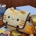 Cute Cats Shape Plushs Bags Bags Crossbody Storage Bags Handheld and ...