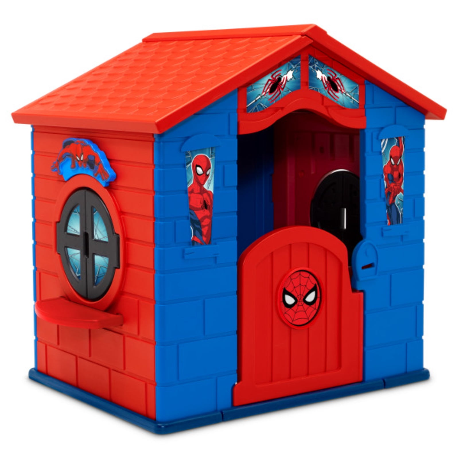 Delta Children Marvel Spiderman Plastic Indoor/Outdoor Playhouse with ...
