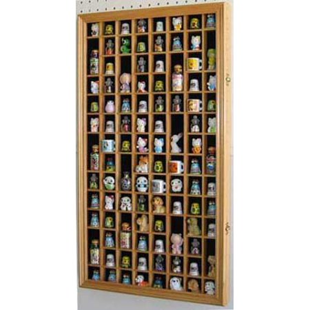 DisplayGifts Thimble Solid Wood Frame Display Case Holder Wall Cabinet ...
