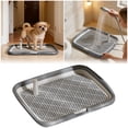 Large Size Indoor Dog Potty Tray with Pee Post, Pet Training Pad Holder ...