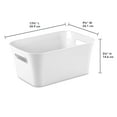 Mainstays 2-Pack Small Plastic Storage Bins, White - Walmart.com