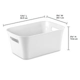 Mainstays Storage Bins, Small Plastic, White 2-Pack, Versatile ...