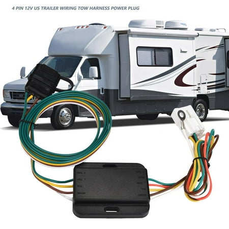 Ccdes 4 Pin US Trailer Plug ,4 Pin 12V US Trailer Hitch Wiring Tow ...
