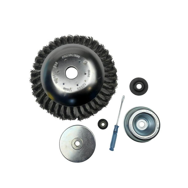 Steal Wire Brush Cutter Trimmer Head with Screwdriver Washer Adapter ...