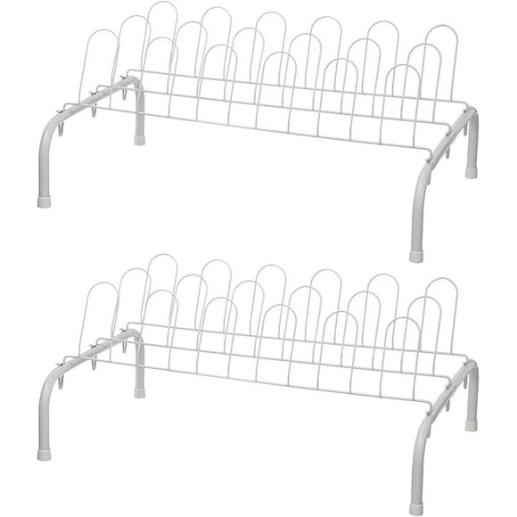 White Wire Shoe Rack