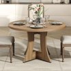 Picket House Furnishings Liam Round Dining Table in White and Natural ...