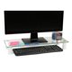 Mind Reader Glass Monitor Stand Riser for Computer, Laptop, Desk, iMac ...