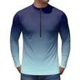 AHMOMEI Gradient Men's Cycling Bike Jersey Quarter Zip Mens Long Sleeve ...