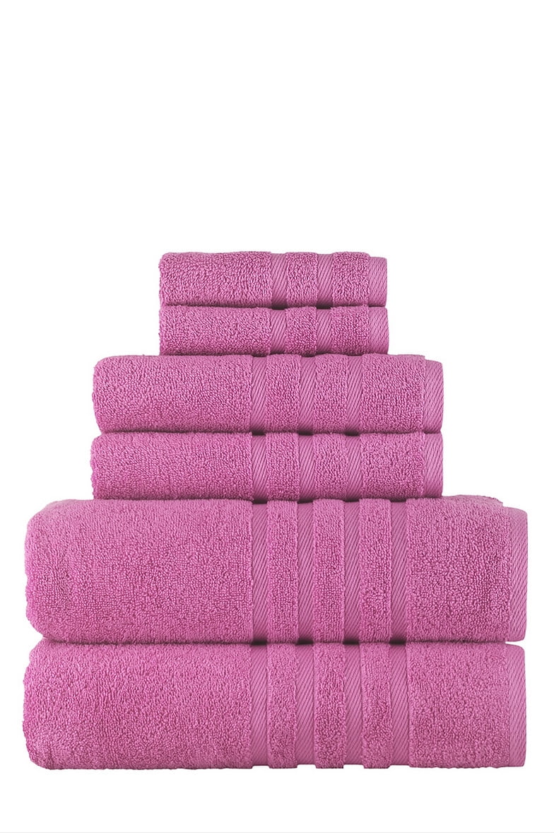 Rosyn Home Hotel Quality 100% Turkish Cotton 6 Piece Bath Towel Set ...