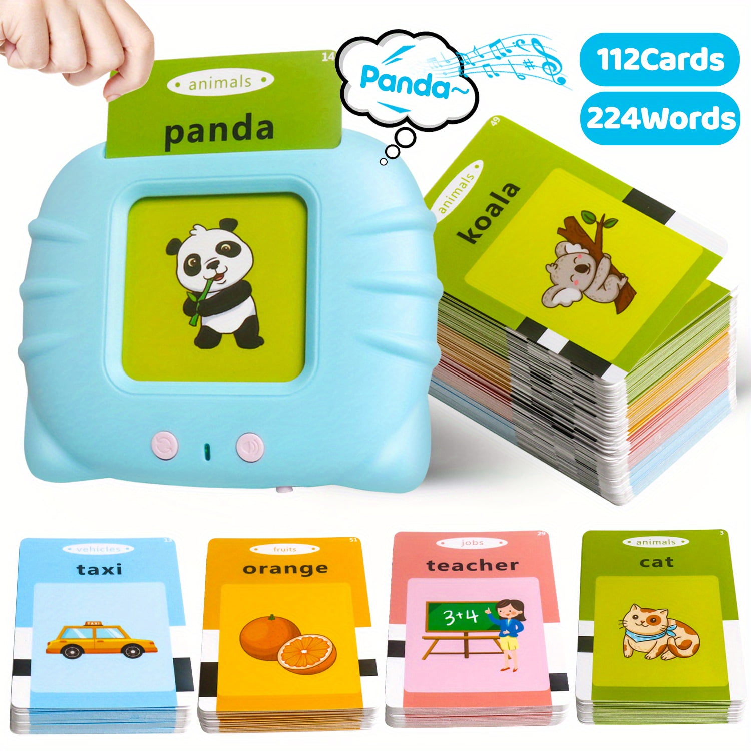Click here for Amerteer Blue Toddler Flash Cards Learning Toys Fo... prices