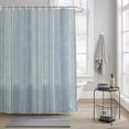 Abstract Blue Shower Curtain for Bathroom, Rustic Farmhouse Minimalist ...