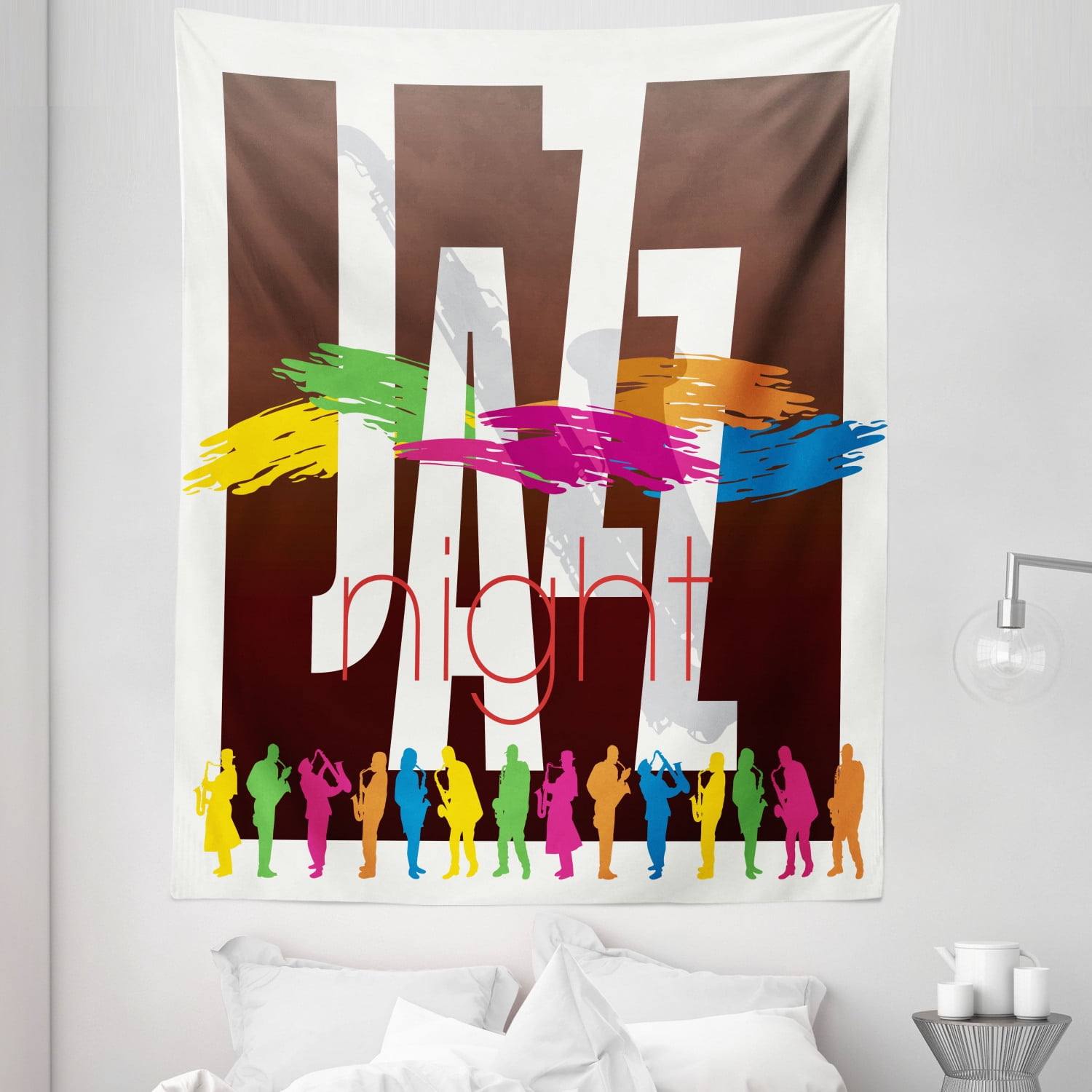 Colorful Tapestry, Colorful Jazz Sign with Various Performer ...