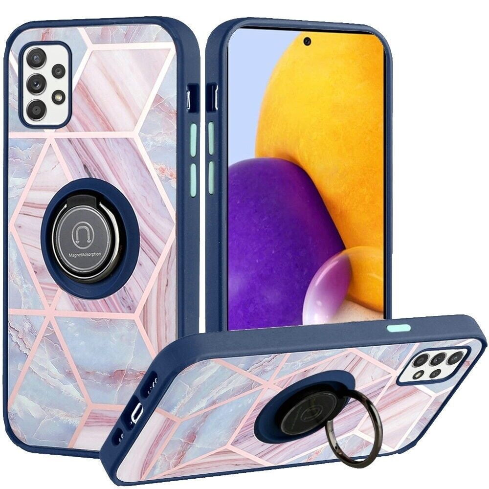 Kaleidio Case For Samsung Galaxy A73 5G [Image Hybrid] Lightweight Slim Fit [Magnetic Ring Stand ...